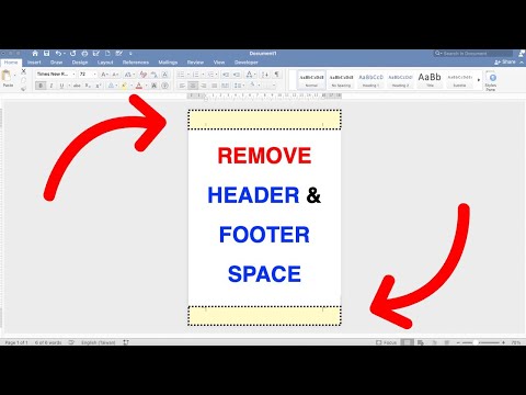 How To Remove Header and Footer Space in Word