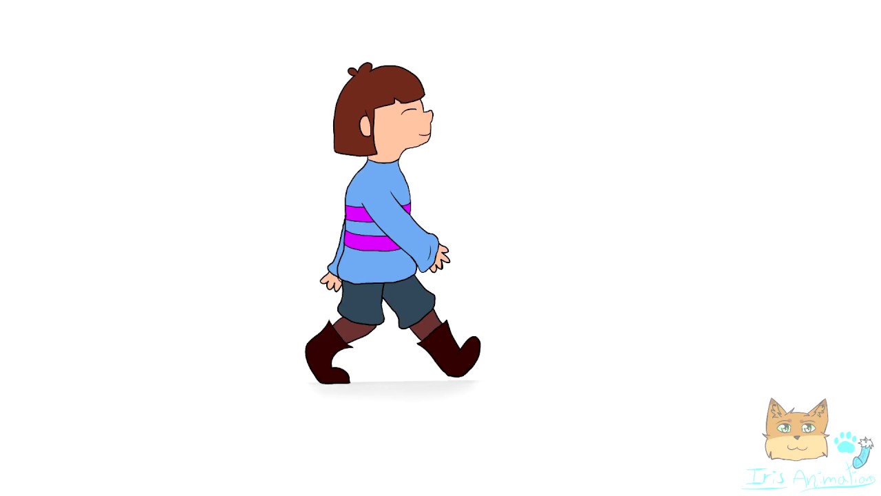 Walk cycle (ft. Frisk from Undertale)