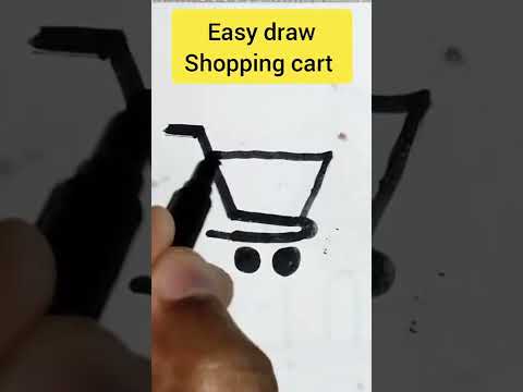 easy draw shopping cart #shorts #youtubeshorts #ytshort