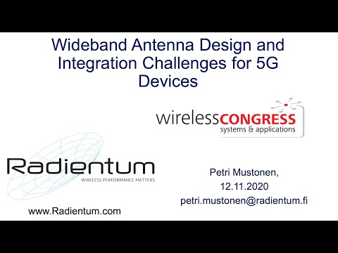 Wideband Antenna Design for 5G Sub-6GHz Devices│Wireless Congress 2020│Radientum Oy
