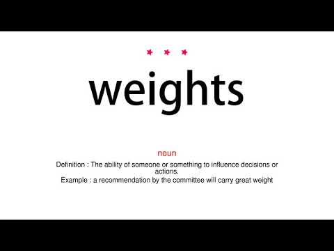 How to pronounce weights - Vocab Today