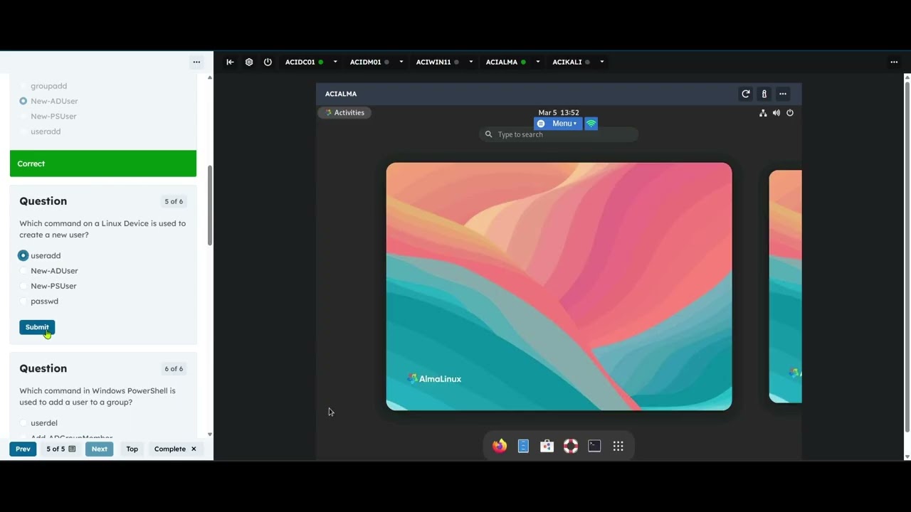 Live Virtual Machine Lab 7-1: Implement Identity & Access Management