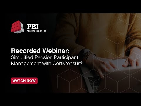 Simplified Pension Participant Management with CertiCensus®