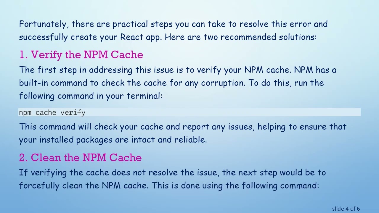 Solving NPM ERR! CODE EINTEGRITY: A Step-by-Step Guide for React Developers