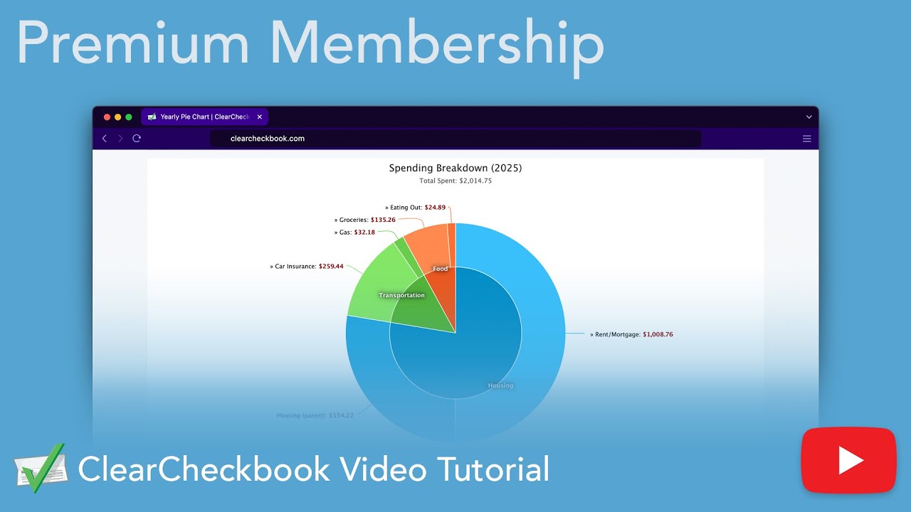 Premium Membership Features Overview - ClearCheckbook