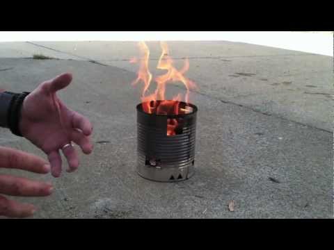 Hobo stove burn test