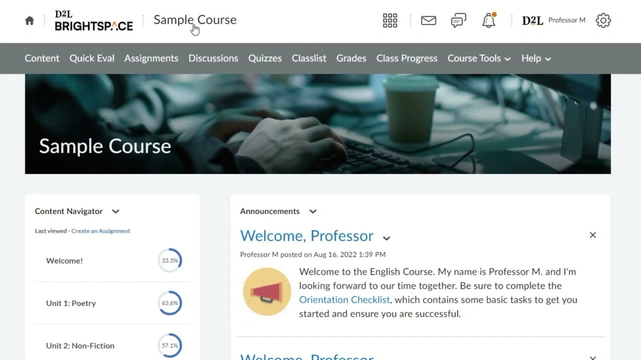 Set Up a Course | Instructor
