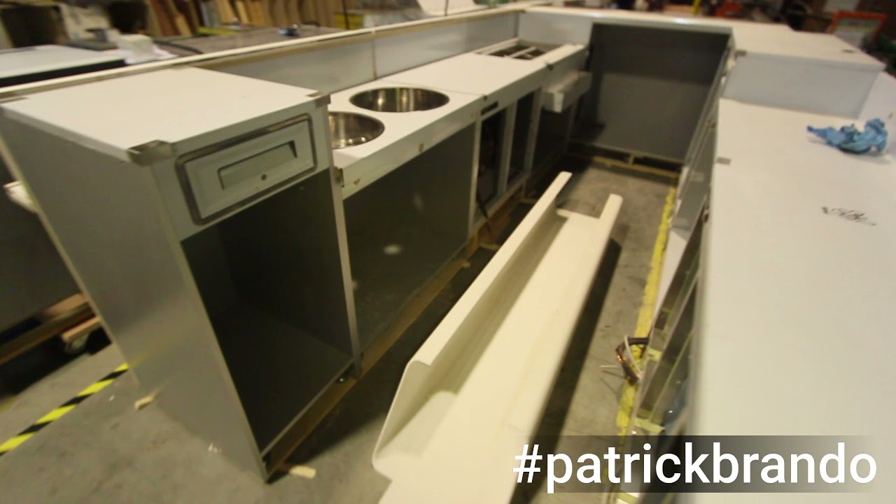 How to design and fix a bar sink in an inox stainless top for a bar project