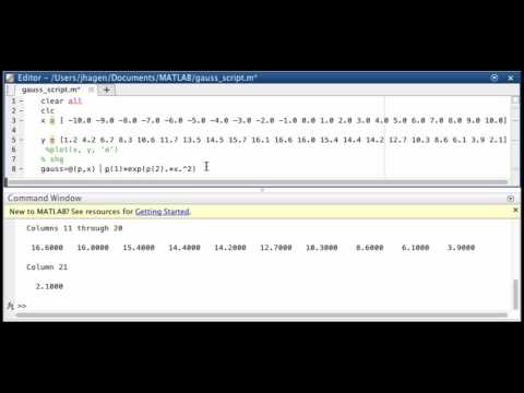 MATLAB curve fitting