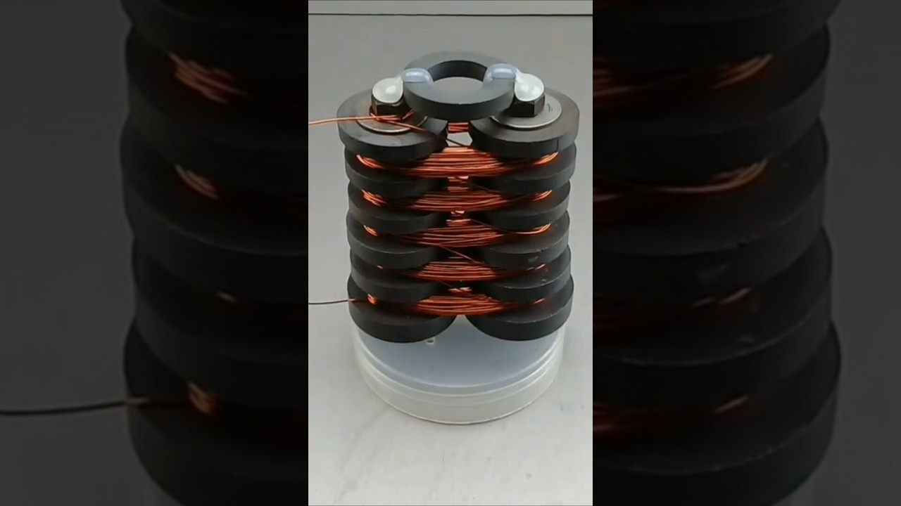 I build 230v.10kw free electricity energy generator at home - new technology #shorts