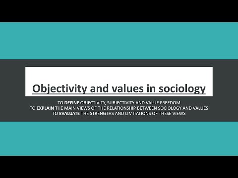 Year 12 Sociology: Values in Sociology