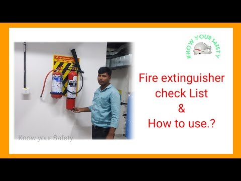 Fire extinguisher in Tamil | check list | how to use | pass method | classification of fire 🔥