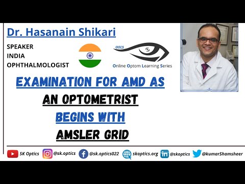 Examination for AMD as an #Optometrist begins with Amsler Grid #icanlearn | Dr. Hasanain Shikari