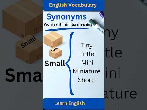 Small synonym. Other words for small. Tiny Little short miniature. English Vocabulary & Learning