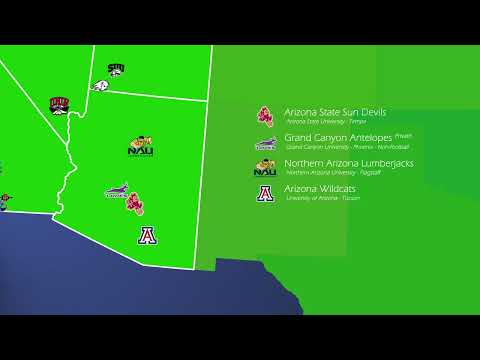 Mapped, The Location of Every Division 1 College University of the South West