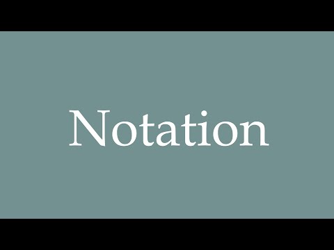 How to Pronounce ''Notation'' Correctly in French