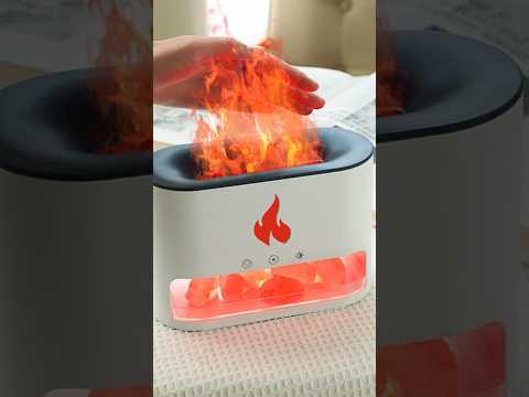 Simulation Flame Humidifier: Essential Oil Diffuser with Colorful LED! #humidifierfireeffect