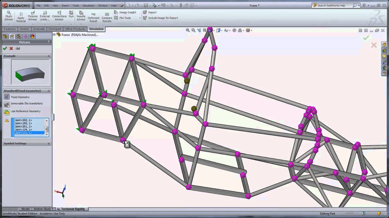 SolidWorks Education SAE Frame Analysis