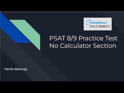 PSAT 8/9 Practice Test #1 from College Board - No Calculator