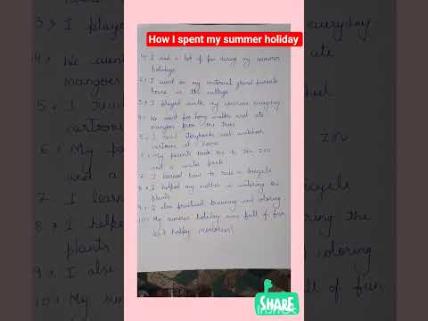 how I spent my summer holiday| essay on summer vacation #summervacation #summerholidays2025 #shorts