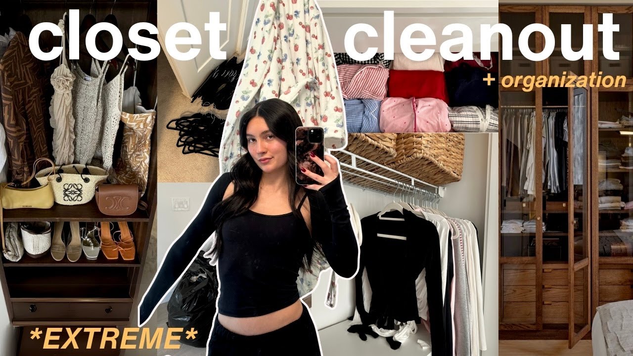 extreme CLOSET CLEANOUT + satisfying ORGANIZATION! bye bye old energy