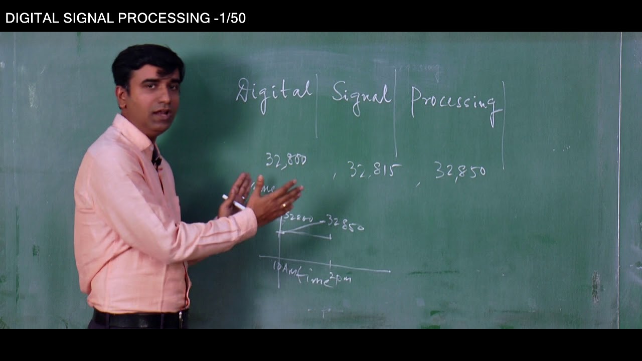 DIGITAL SIGNAL PROCESSING | LECTURE-1 | PROF.(Dr.) MALAY GANGAPADHYAY