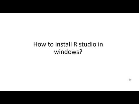 How to download and install R studio in Windows