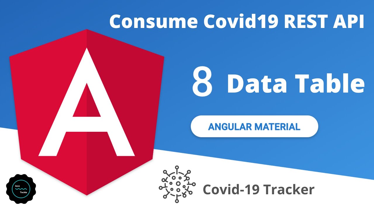 Angular Material Data table | Consume Covid19 REST API | javatechie