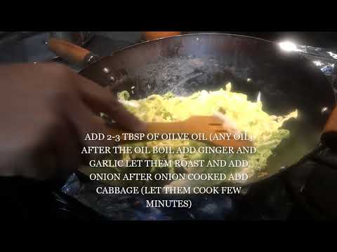 Cabbage Chow Mein Noodles
