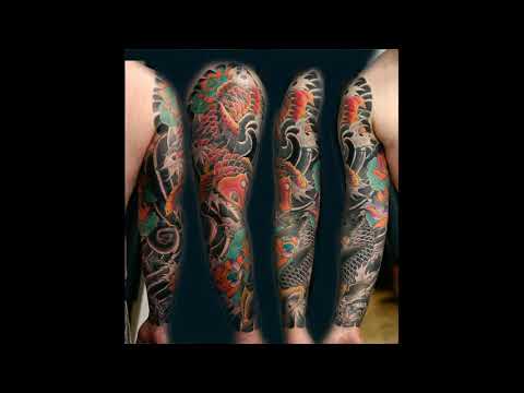 Koi fish tattoo sleeve - koi fish full sleeve tattoo