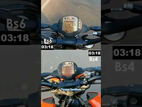 Ktm Duke 250 Bs4 vs Bs6 0-100 | which is faster????????? #ktm #duke250 #race #drag #duke #speed #trending
