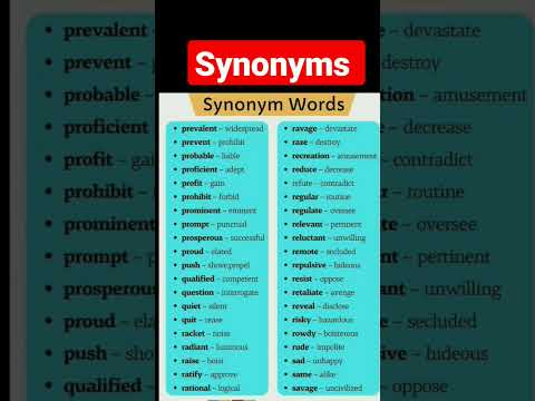 "Synonyms" same meaning words #shortvideo #learnenglish #shortsfeed #shorts
