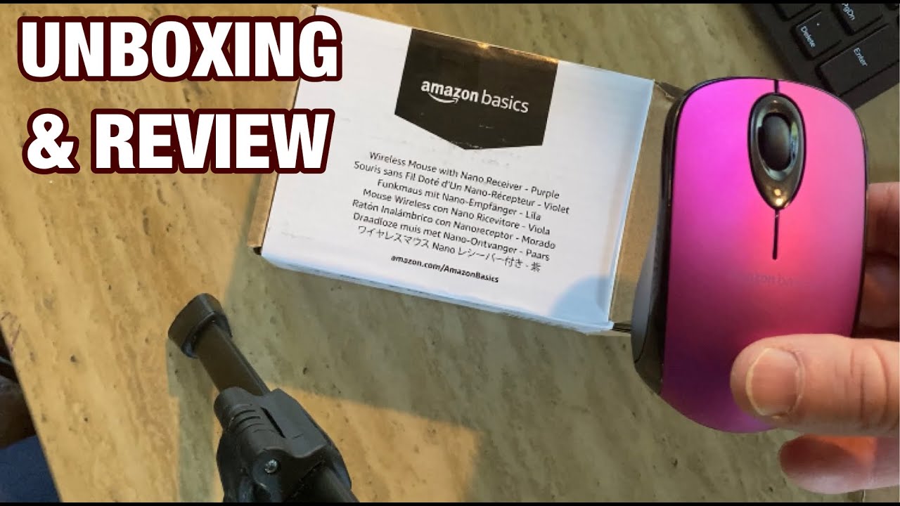 Amazon Basics Wireless Computer Mouse with USB Nano Receiver