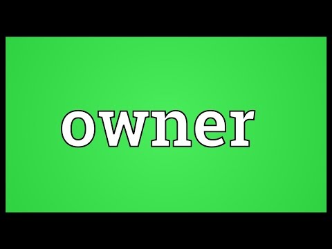 Owner Meaning