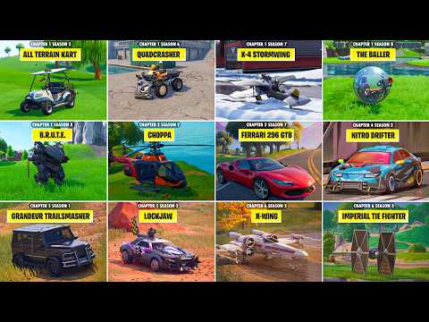 Evolution of All Fortnite Vehicles (Chapter 1 Season 4 - Chapter 6 Mini Season 1)