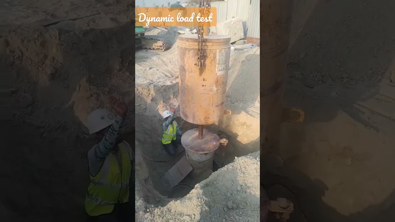 Dynamic load test on working pile