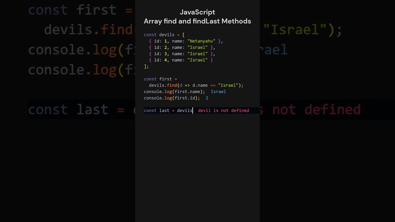 How to Use Array find and findLast Methods in JavaScript