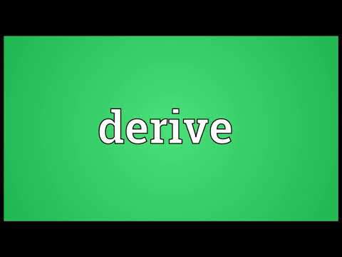 derive meaning in english