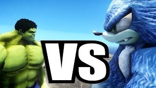 THE INCREDIBLE HULK VS SONIC THE WEREHOG EPIC BATTLE
