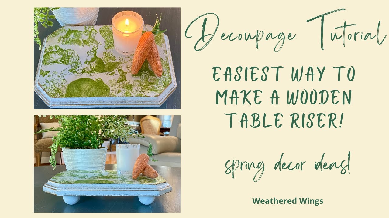 Bunny Toile Table Riser