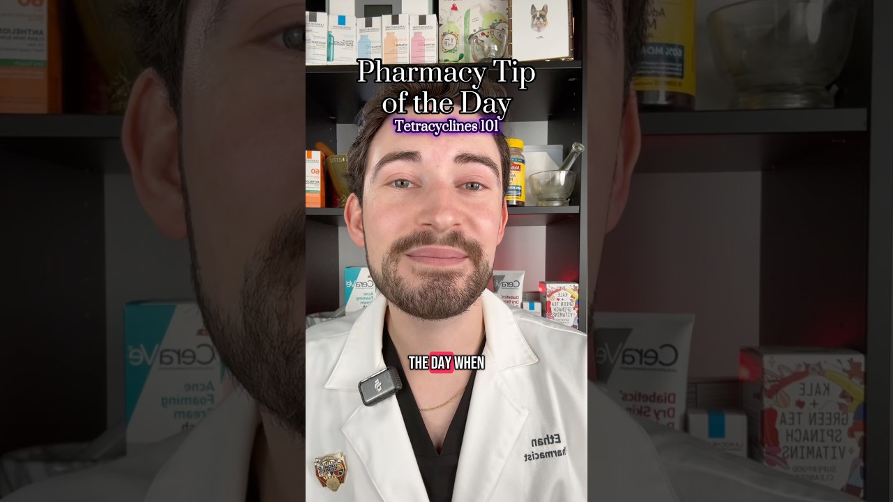 MUST KNOW if you take a tetracycline like doxycycline #pharmacist #pharmacology #acne