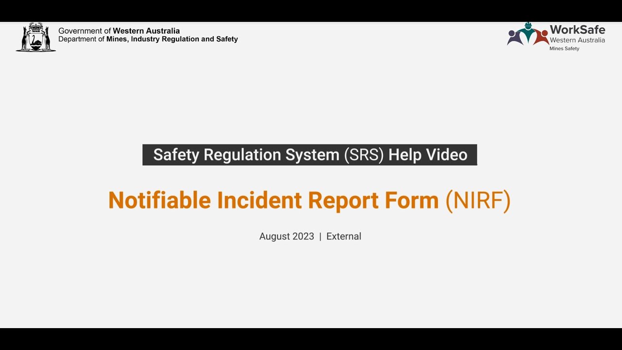 How to submit a Notifiable Incident Form