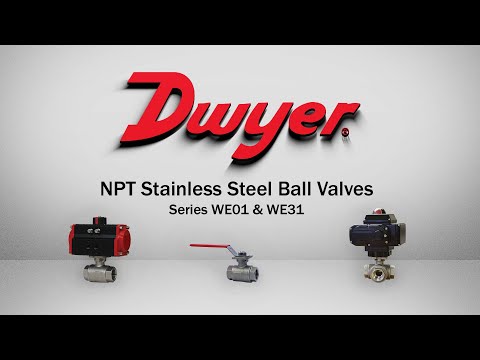 3-Way NPT Stainless Steel Ball Valves | Series WE01 & WE31