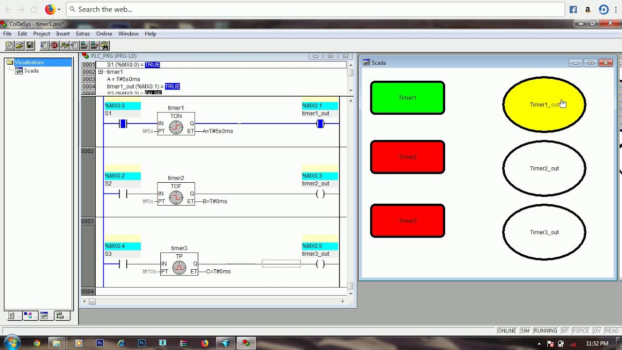 Timer Codesys with Visualization