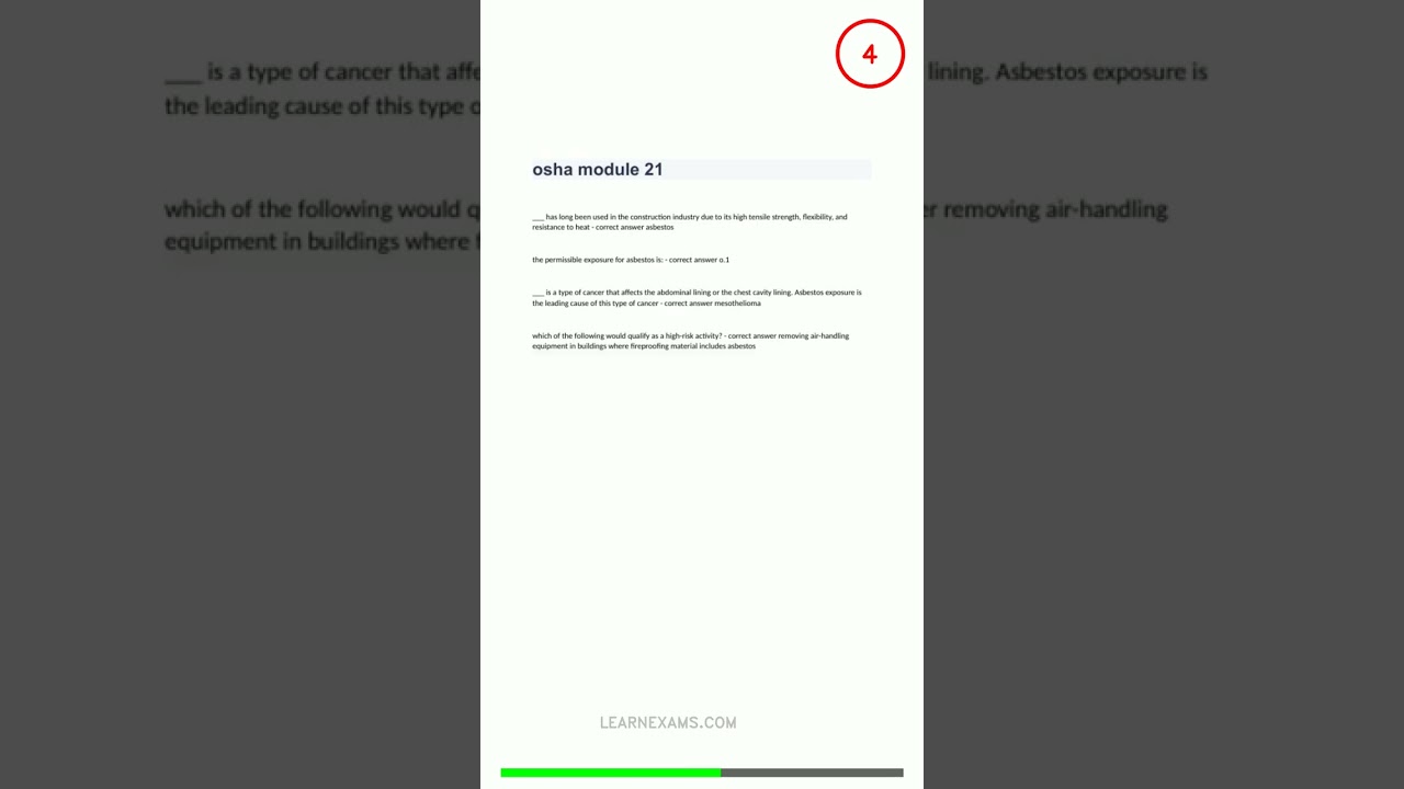 Osha Module 21 Question And Answers 100 Correct 20