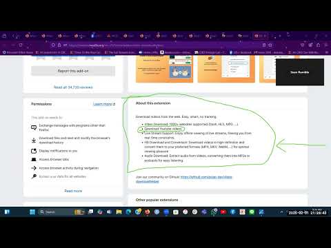 Video overview of how to get the video download helper extension for your Firefox browser