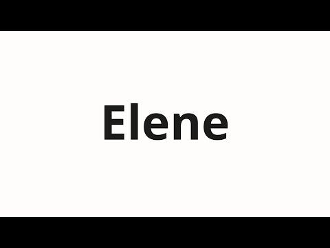 How to pronounce Elene | Елене (Elena in Russian)