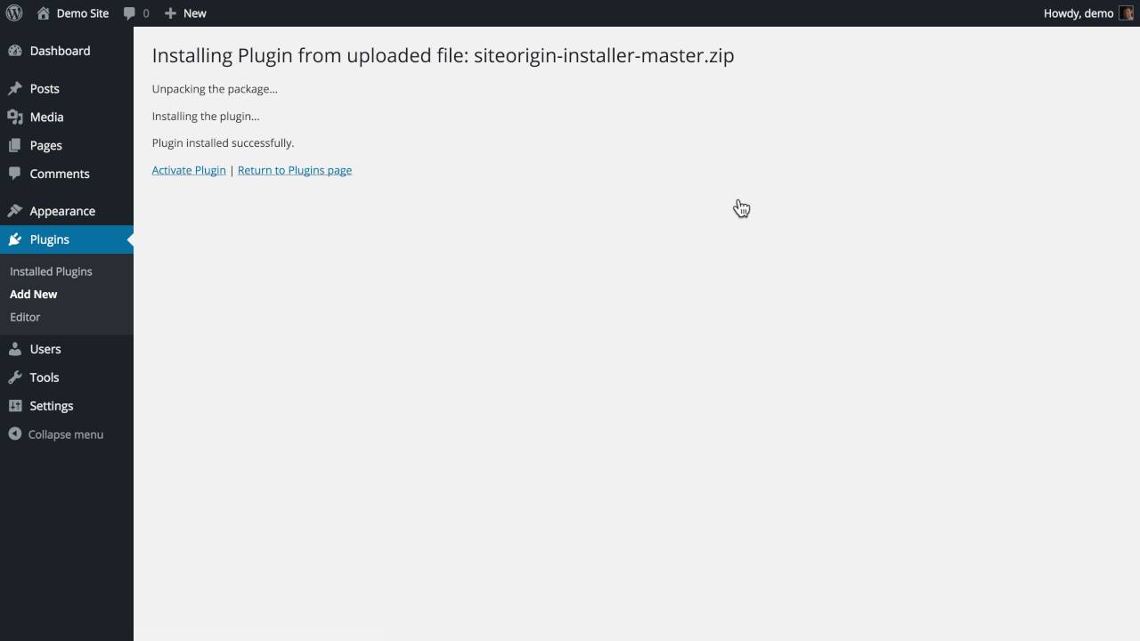SiteOrigin Installer Plugin for WordPress