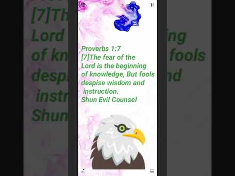 fear of the Lord is the beginning of knowledge, But fools despise wisdom and instruction.prover 1:17