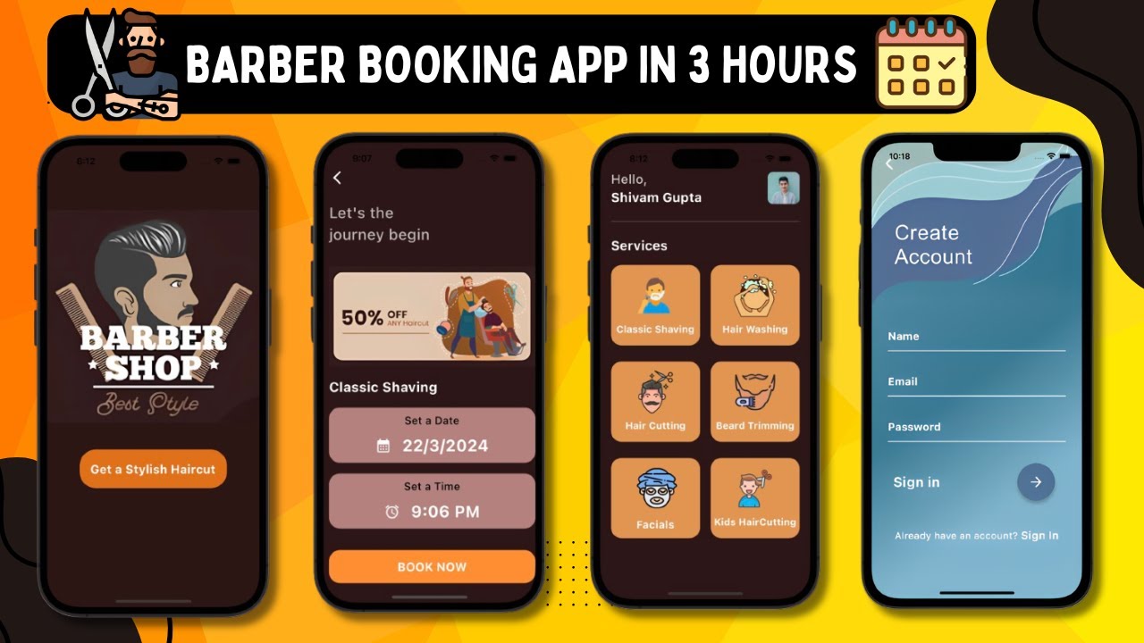 💇‍♂️🔥 Barber Booking App in Flutter x Firebase | Clean Architecture, State Management